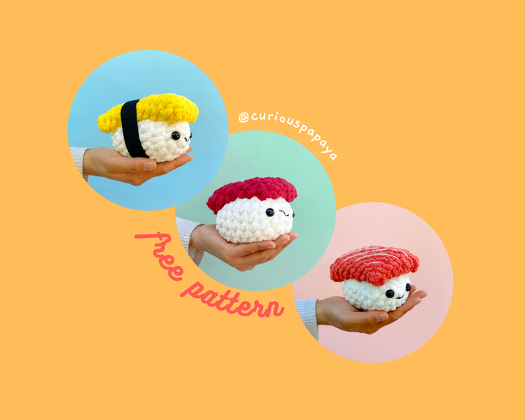 Free Crochet Pattern - Chunky Nigiri – curiouspapaya